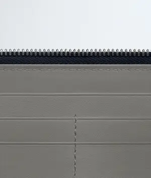 BOTTEGA  VENETA Intrecciato Zip Around Wallet - Midnight/basalt