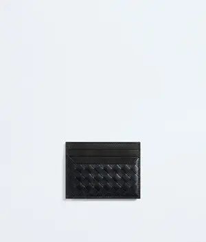 Bottega Veneta Intrecciato Piccolo Card Case - Black/midnight