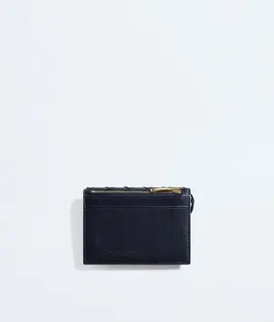 Bottega Veneta Andiamo Zipped Card Case - Midnight