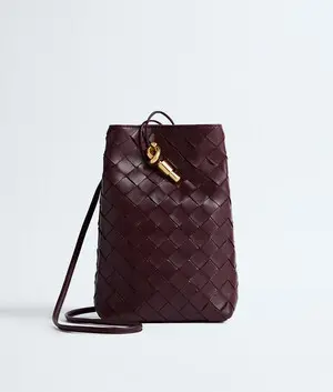 BOTTEGA  VENETA Andiamo Phone Pouch - Deep Mahogany