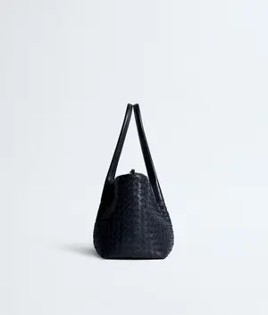 Bottega Veneta Intrecciato Silky Calfskin Reversible Tote Bag - Midnight/basalt