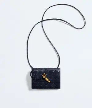 BOTTEGA  VENETA Andiamo Badge Holder - Midnight