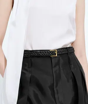 Bottega Veneta Solo Belt - Black