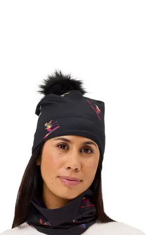 Krimson Klover Multi-skier Illustrated Beanie - Black