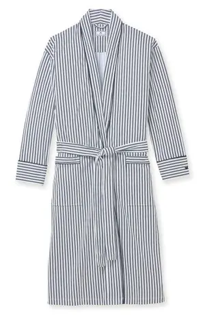 PETITE PLUME French Ticking Pima Robe