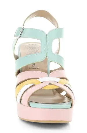 Fly London Etir Platform Sandals - Yellow Multi