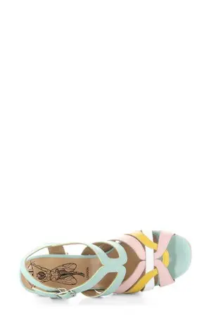 Fly London Etir Platform Sandals - Yellow Multi