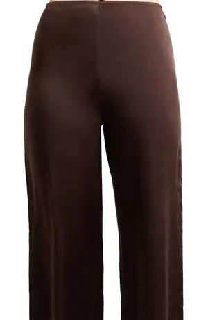 Bardot Devin Satin Ankle Wide Leg Pants
