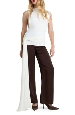 Bardot Devin Satin Ankle Wide Leg Pants