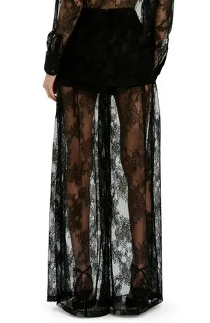 Bardot Hildie Sheer Lace Wide Leg Pants