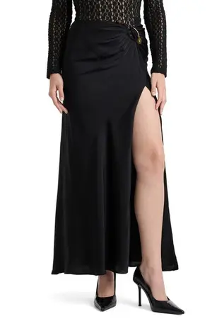 Bardot Dylan Slit Maxi Skirt - Black