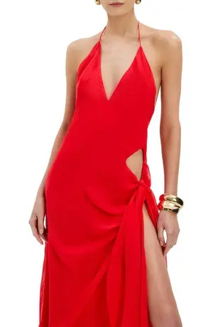 Bardot Cyrel Cutout Halter Maxi Dress