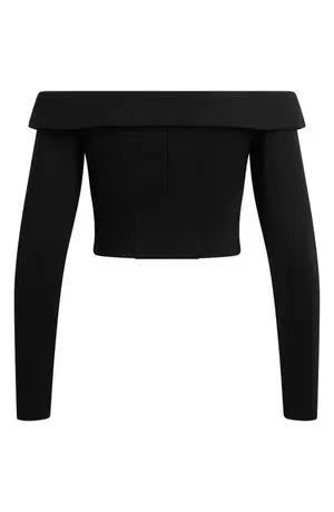 FAVORITE DAUGHTER Off-the-shoulder Crop Top