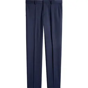BOSS Genius Slim Fit Virgin Wool Dress Pants - Dark Blue