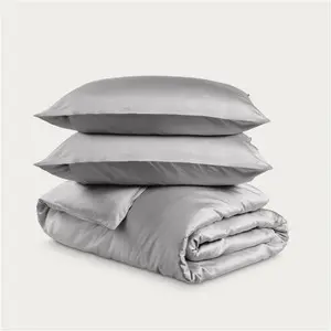 BARE HOME Cooling Rayon Duvet Cover Set - Light Grey