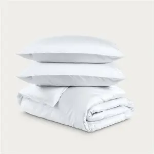 BARE HOME Cooling Rayon Duvet Cover Set - White