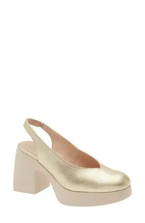 WONDERS Platform Slingback Pump - Max Platino