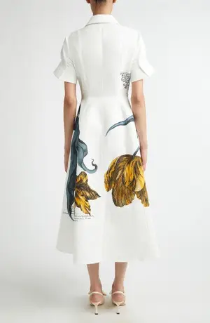 Erdem Etched Tulip Faille Shirtdress