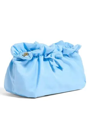 Stoney Clover Lane Bow Nylon Pouch - Periwinkle