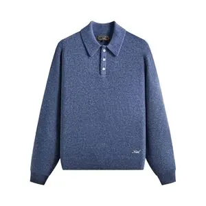 Kith Marled Harmon Rugby Pullover 'farrow - Blue