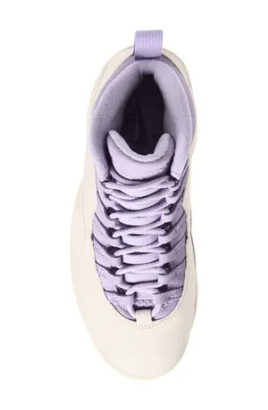 JORDAN Air Retro Basketball Sneakers - Chalk/hydrangeas/wild Grape