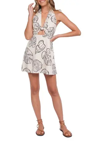PETAL & PUP Vista Cutout Minidress - Cream Shells