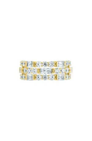 Sterling Forever Eternity Band Ring - Gold