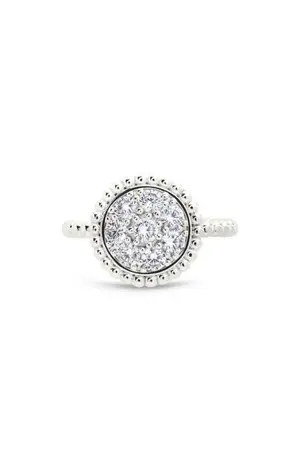 Sterling Forever Casey Cubic Zirconia Circle Ring
