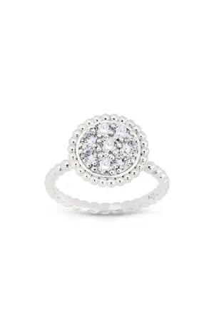 Sterling Forever Cubic Zirconia Circle Ring - Silver