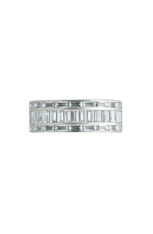 Sterling Forever Kate Cubic Zirconia Baguette Ring - Silver