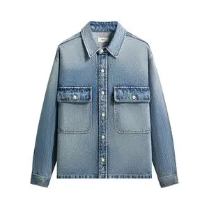 Kith Henson Denim Shirt 'mid Indigo - Blue