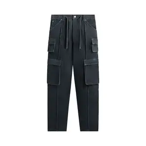 Kith Indigo Velour Zane Cargo Pant 'placid - Blue