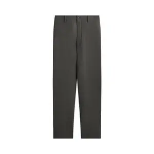 Kith Giorgio Armani & &kin Milano Crepe Flat Front Trouser 'dark Ash - Grey