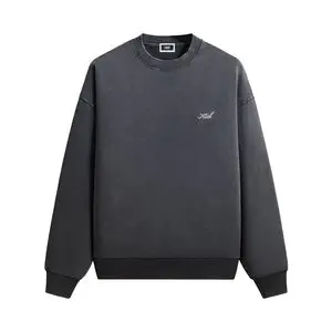 Kith Garment Dyed Nelson Crewneck 'asteroid - Black