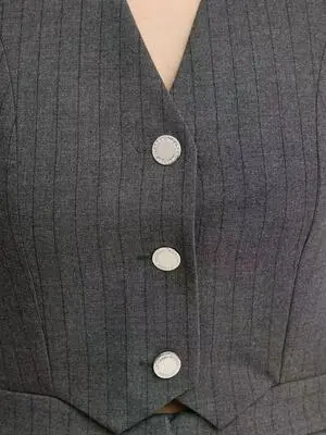 MORGAN Pinstripe Buttoned Jumpsuit