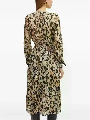MORGAN Printed Pleated Midi Dress