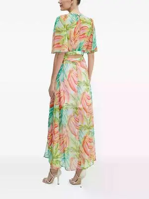 MORGAN Slit Floral Print Maxi Dress