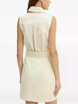 MORGAN Belted Buttoned Mini Dress