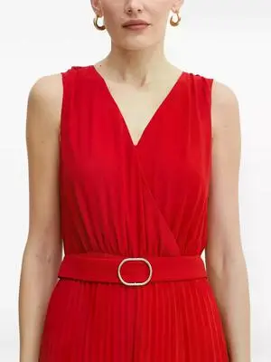 MORGAN Pleated Belted Jumpsuit