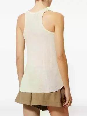 Isabel Marant Étoile Helma Button-detail Ribbed Tank Top - Neutrals