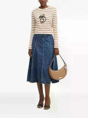 Karl Lagerfeld Panelled A-line Midi Skirt