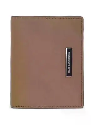 Karl Lagerfeld Appliqué Wallet Neutrals