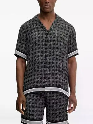 Karl Lagerfeld Patterned Short-sleeve Shirt - Black
