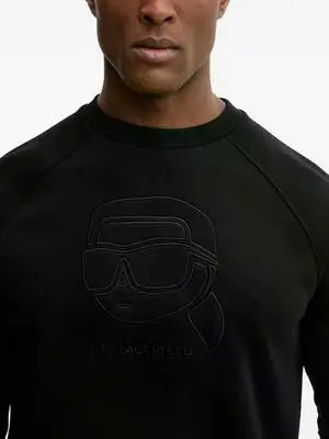 Karl Lagerfeld Graphic Crew-neck Sweater - Black