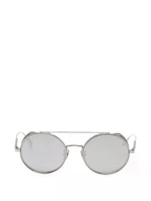 Linda Farrow Baret Round-frame Sunglasses - Silver