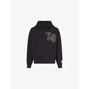 Y3 Elite 5 Gfx Logo-embroidered Cotton Hoody - Black