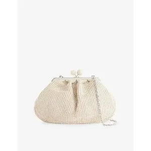 Max Mara Fortuna Woven Raffia Cross-boy Bag - Turtledove
