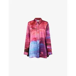 ROKSANDA Leonara Printed Silk Shirt - Brush Cassis Fushcia