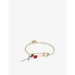 Prada Enamelled Metal Bracelet - Gold/silver