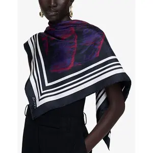 JOSEPH Layla Graphic-print Silk Scarf